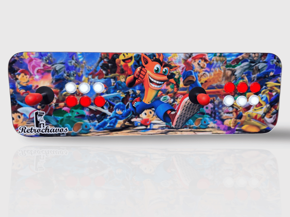 Tablero Arcade con botones de luz led - Crash Bandicot – Retrochavos