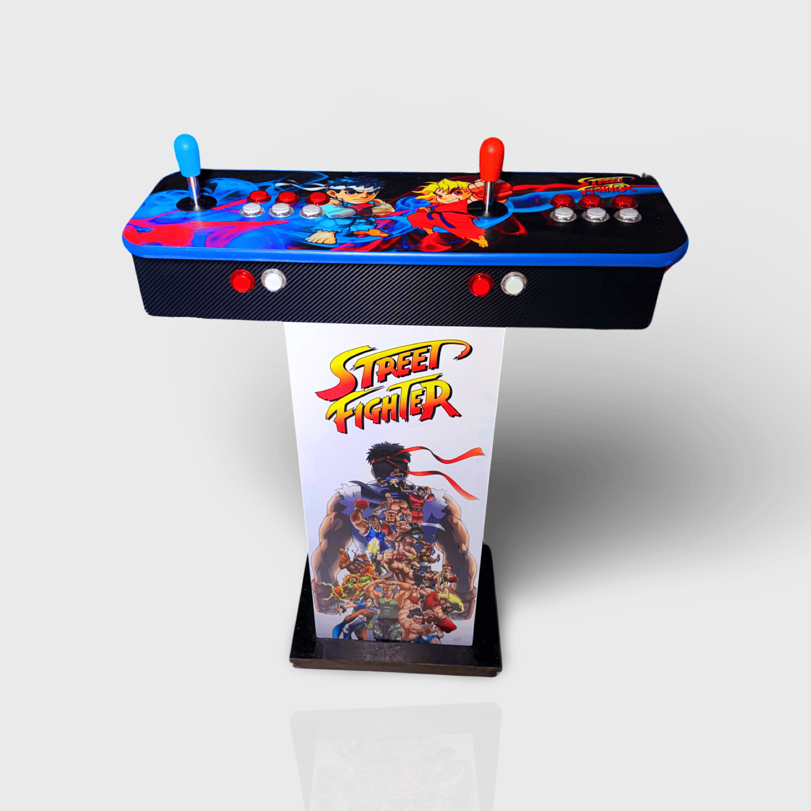 Tablero Arcade con Pedestal de STREET FIGTHER – Retrochavos